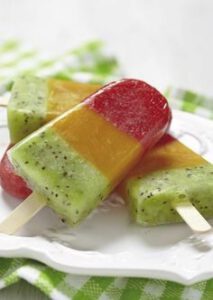 Stoplicht ijs met aardbei, mango en kiwi | Control my weight